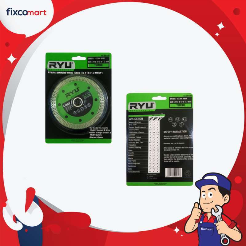 Jual RYU MATA POTONG GRANIT TILE KERAMIK Diamond Wheel Turbo 110 X 10 X ...