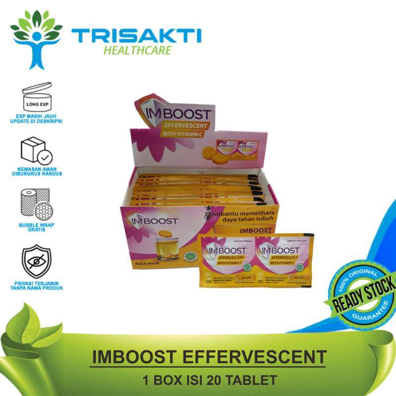 Promo Imboost Effervescent 1 Box 20 Tab/1 Strip 2Tab Multivitamin Rasa ...