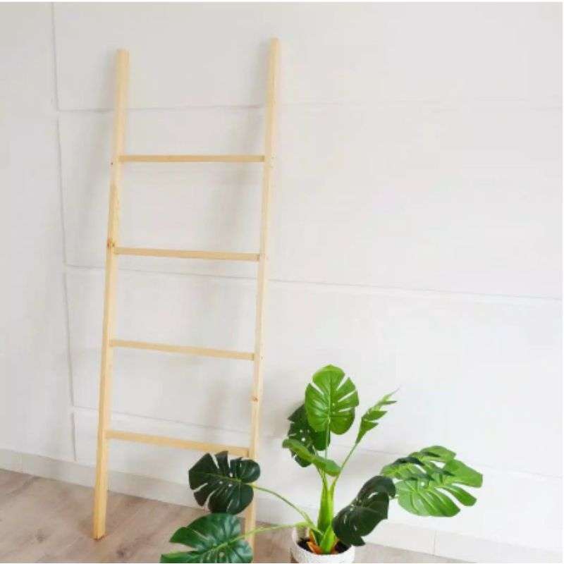 Jual Ladder hanger/tangga kayu/rak mukena kerundung sajadah di Seller ...