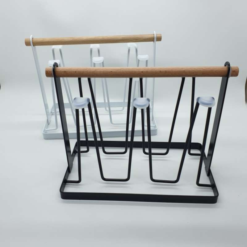 Jual Rak Gelas Gantung Cup Holder Rak Cangkir Tempat Gelas 6 Slot / Rak ...