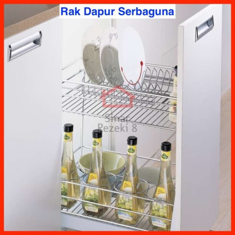 Promo Rak Tarik Dapur Botol Piring Taco Hw 006i Bumbu Lemari Vitco Sc ...