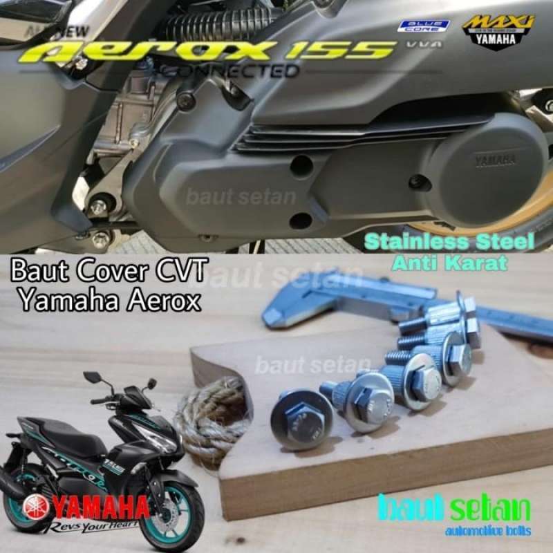 Jual Baut Set Cover Cvt Yamaha Aerox Connected Stainles di Seller Devil ...