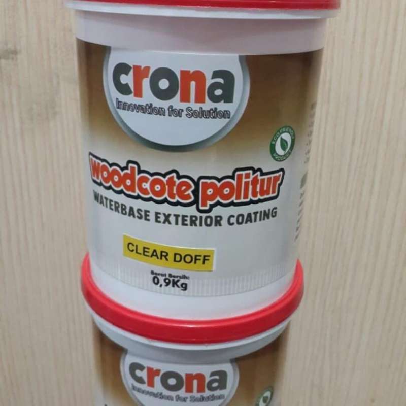 Jual Wood Stain Atau Plitur Vernis Kayu CLEAR DOFF Crona di Seller ...