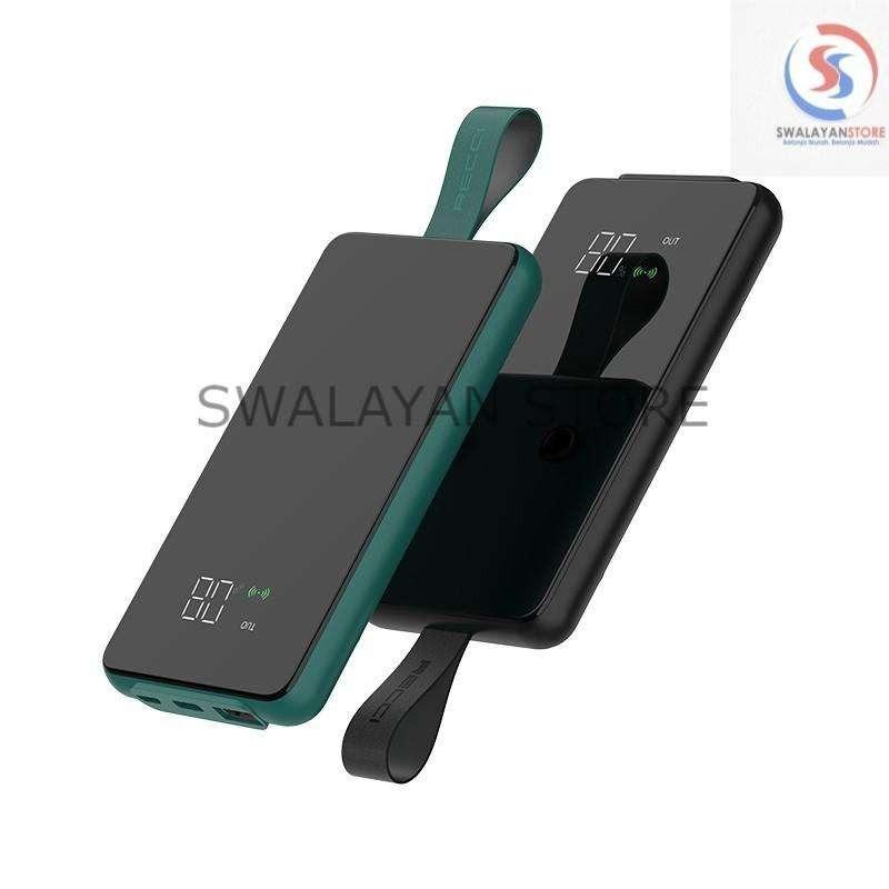 Promo Recci Rpb-p03 Power Bank Qi Wireless Charging 10000mah Hijau/hitam Diskon 45% Di Seller ...
