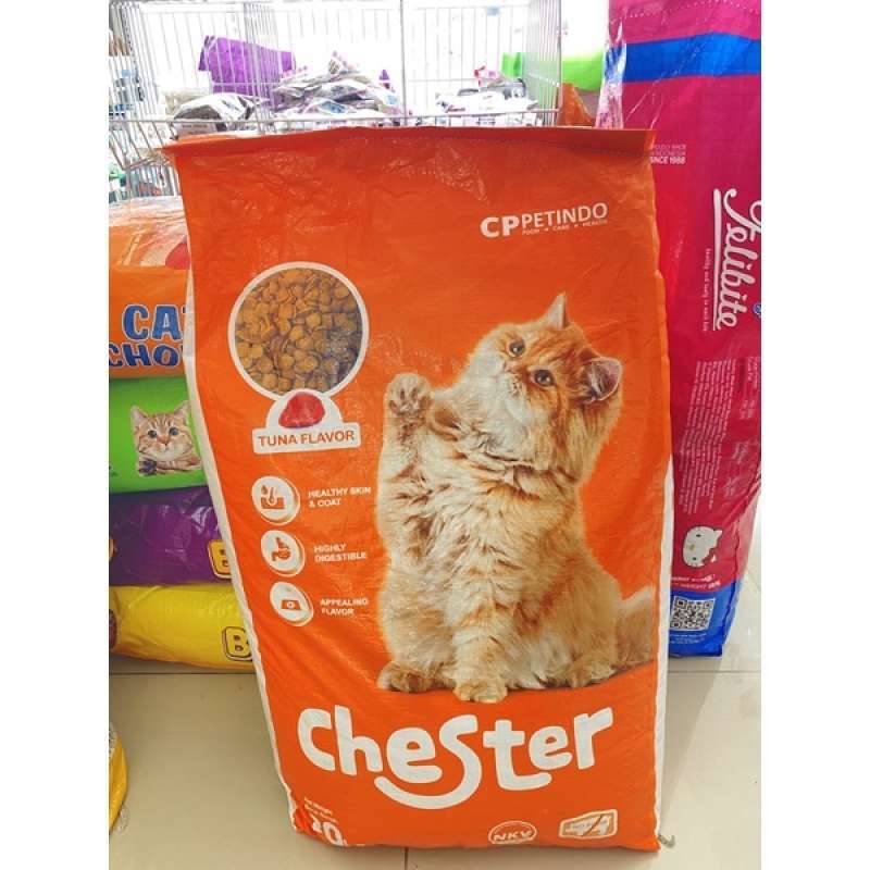 Jual Chester Cat Food 20kg Rasa Tuna Makanan Kucing Grab Gojek di ...