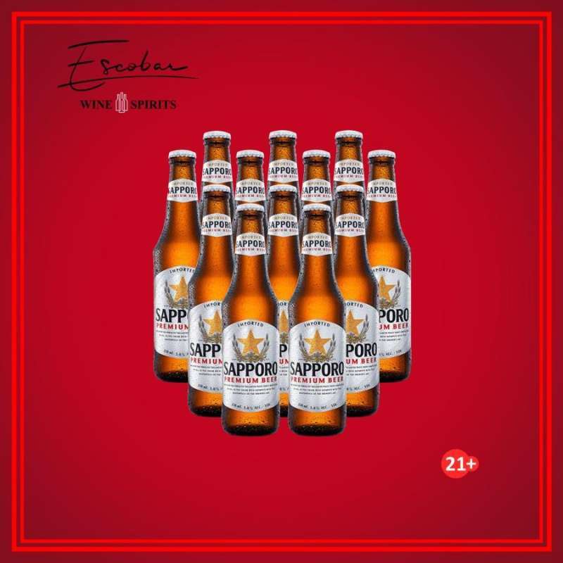 Jual Sapporo Premium Japanese Beer 335ml - 12 Bottles di Seller Escobar ...