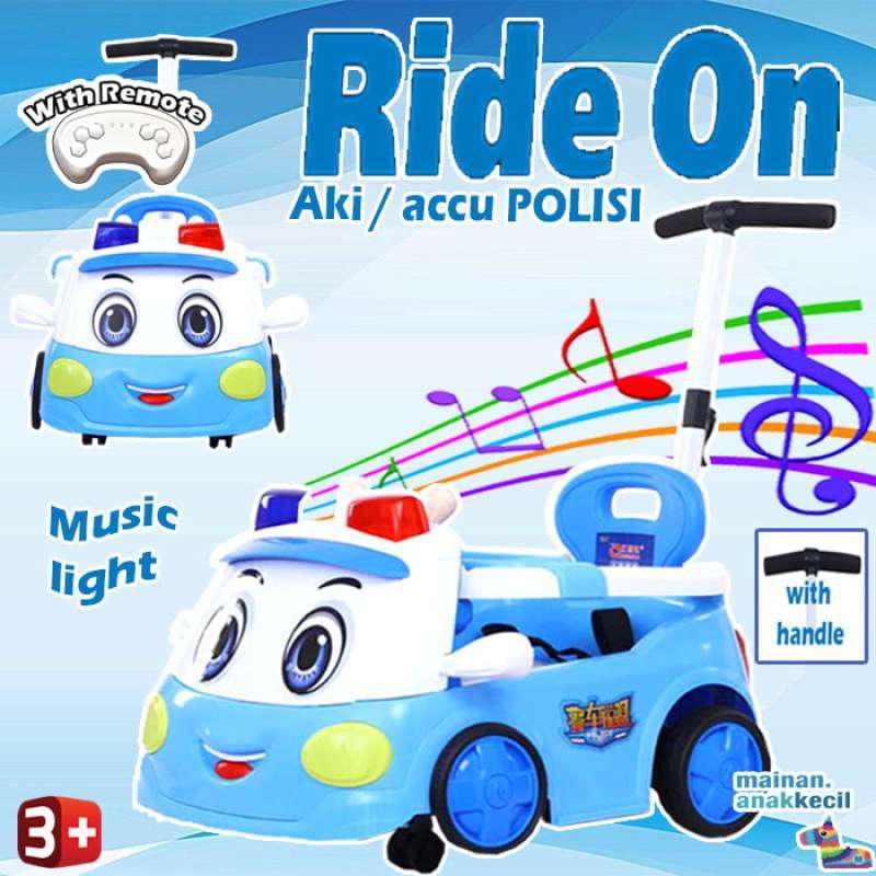 Jual Mainan Anak Ride On Mobil Aki Accu Karakter Bus Tayo Mobil Polisi ...