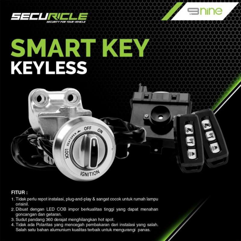 Jual Smart Keyless Key Yamaha Nmax / Keyless Sensor Alarm Getar Bunyi ...