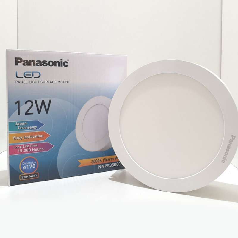 Jual Panasonic Downlight LED Neo Slim Outbow / Tempel 12 Watt Bulat di ...