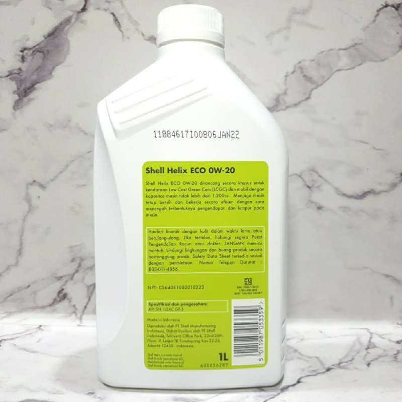 Jual Shell Helix ECO 0W-20 1 Liter (Oli Mesin LCGC) di Seller Global ...
