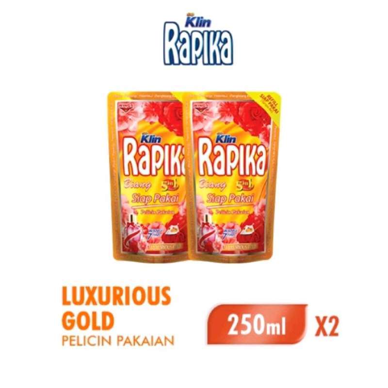 Jual So Klin Rapika Biang 5in1 Pelicin Pakaian Luxurious Gold 250 Ml ...