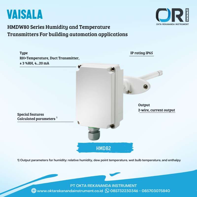 Jual VAISALA HMD82 (Humidity And Temperature Transmitters For building automation applications ...