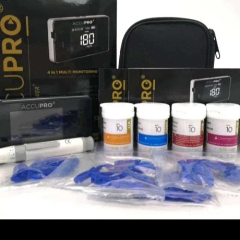 Promo Alat Accupro 4 In 1/ Accu Pro 4 In 1/ Alat Cek Darah 4 Fungsi ...