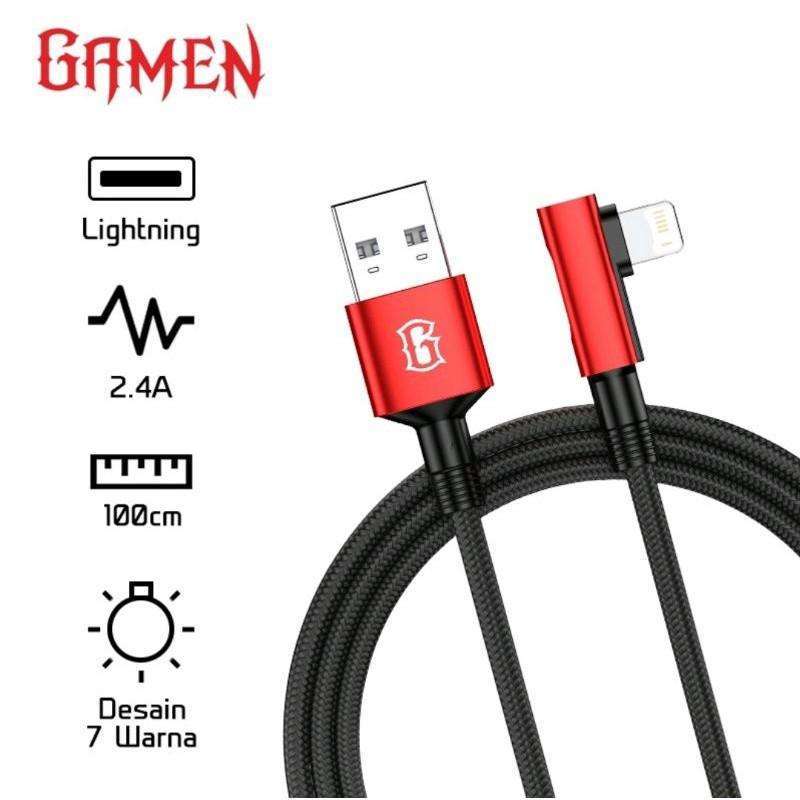 Jual KABEL DATA GAMEN TYPE C GAC 100 FAST CHARGING GAMING ELBOW USB ...