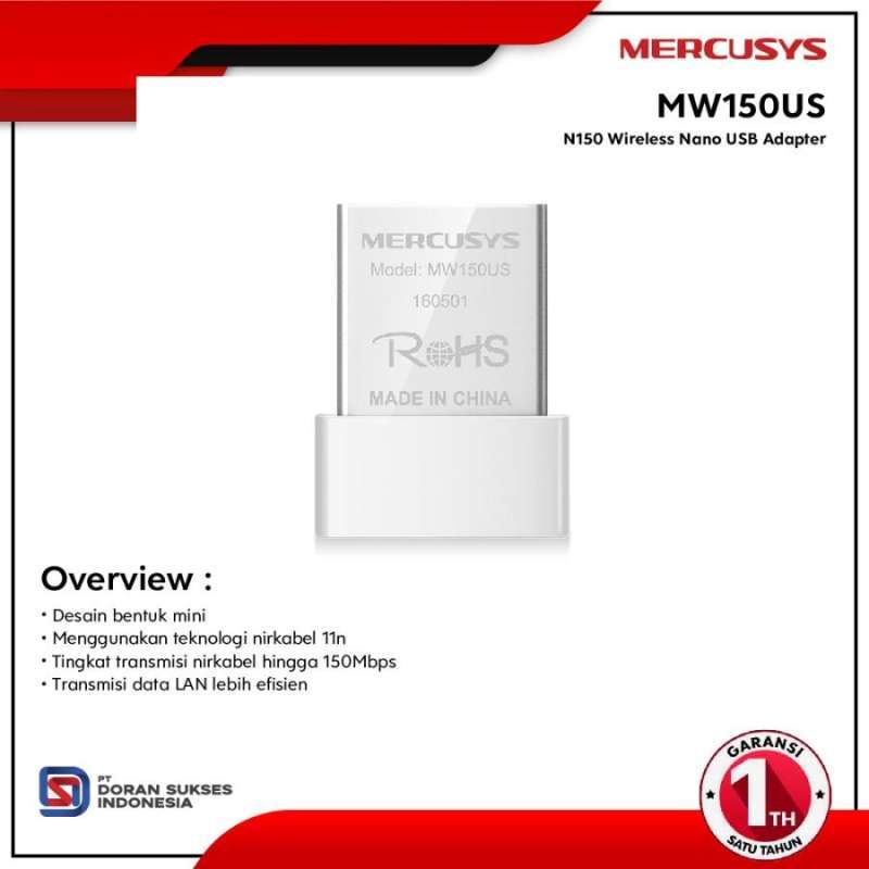 Jual Mercusys MW150US N150 Wireless Nano USB WiFi Adapter di Seller ...