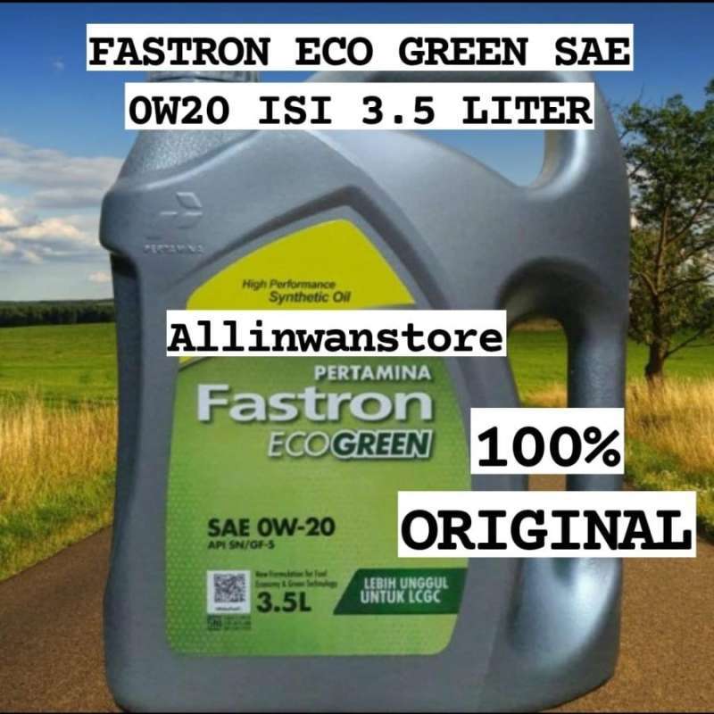 Jual OLI PERTAMINA FASTRON ECOGREEN SAE 0W-20 VOLUME 3.5L ORIGINAL di Seller ALL IN WAN STORE ...