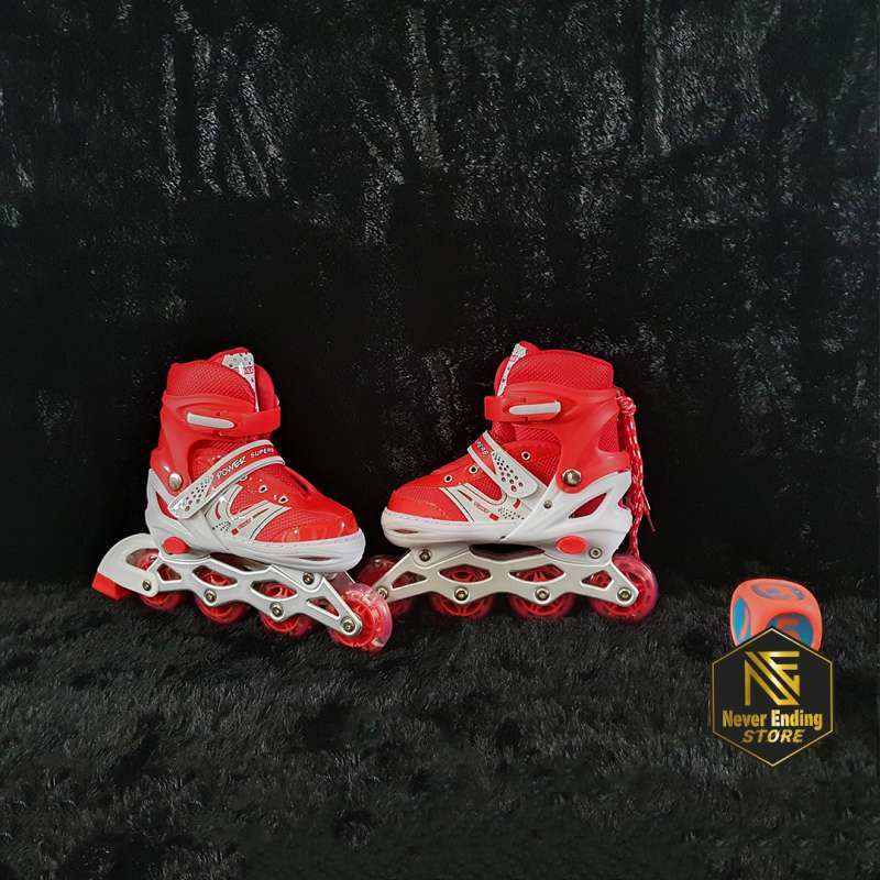 Jual Sepatu Roda Anak Perempuan Laki Laki Pink Biru Merah Untuk Pemula ...