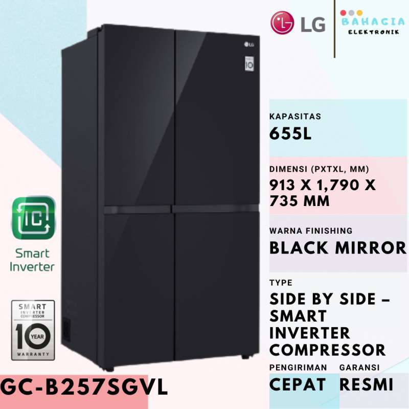 Promo LG GC-B257SGVL Kulkas Side by Side Smart inverter Compressor ...