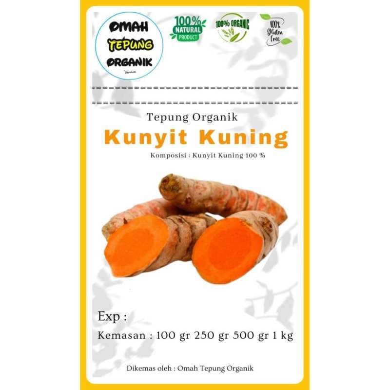 Jual Tepung Kunyit Kuning 1 Kg/Bubuk Kunyit Kuning 1 Kg/Serbuk Kunyit ...