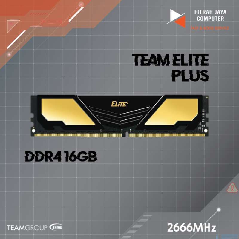 Jual Memory Ram Team Elite Plus DDR4 16GB 2666Mhz (Black Heatspreader ...