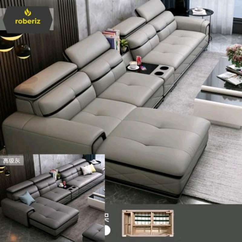 Promo sofa letter l minimalis ruang tamu Diskon 5% di Seller ...