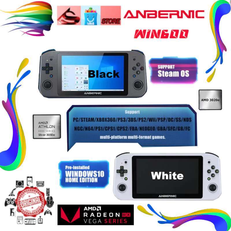 Jual Anbernic Win600 Handled Portable Gaming Pc Windows Video Game ...