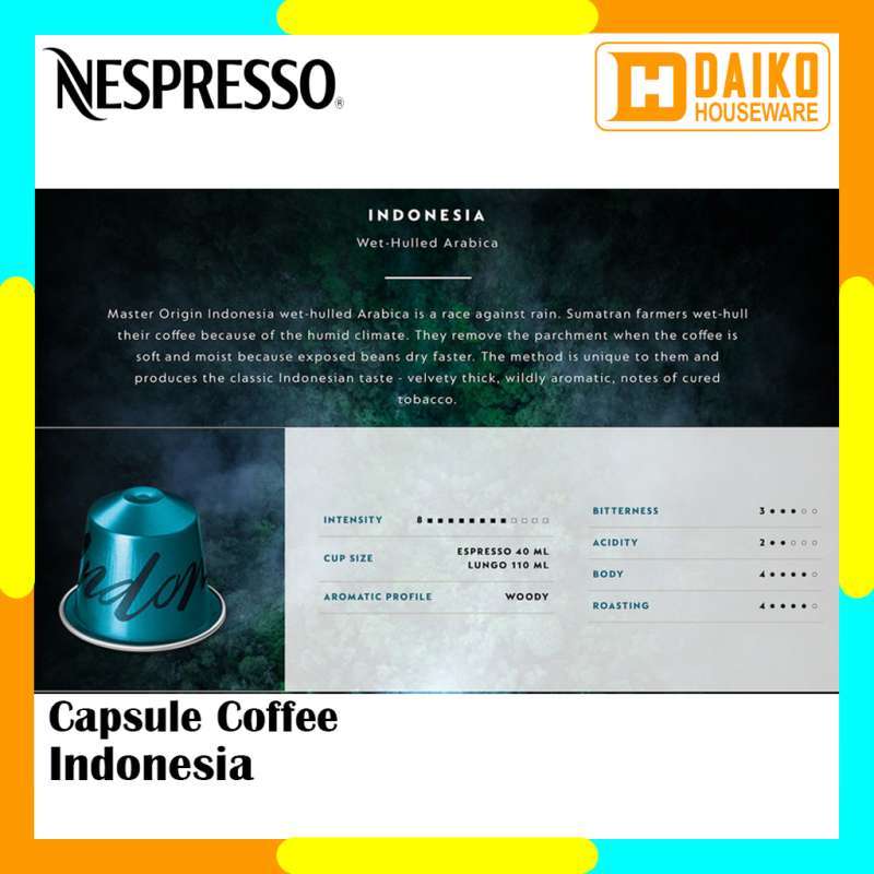Jual Capsule Nespresso Master Origin Indonesia Kopi Kapsul 1 Pack ...