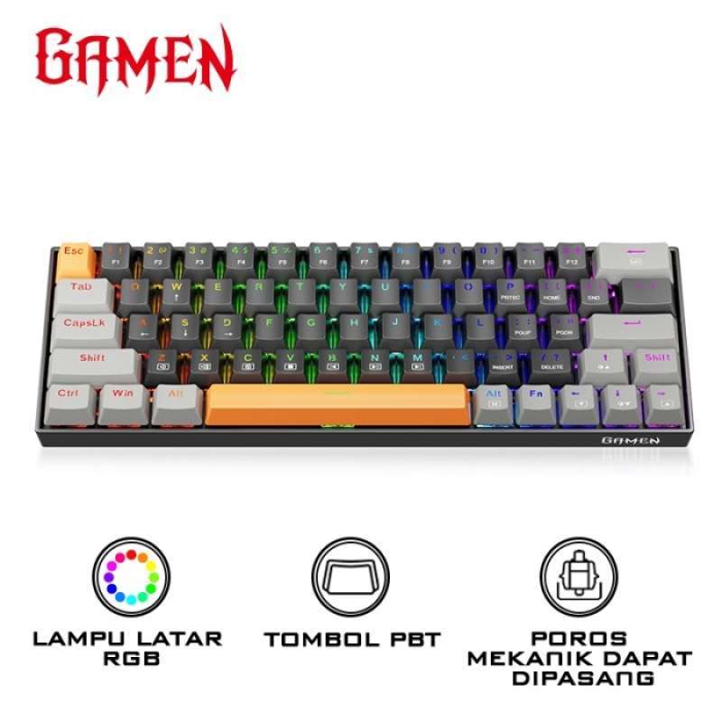 Jual KEYBOARD GAMING GAMEN TITAN III Mechanical Pluggable Switch Blue ...