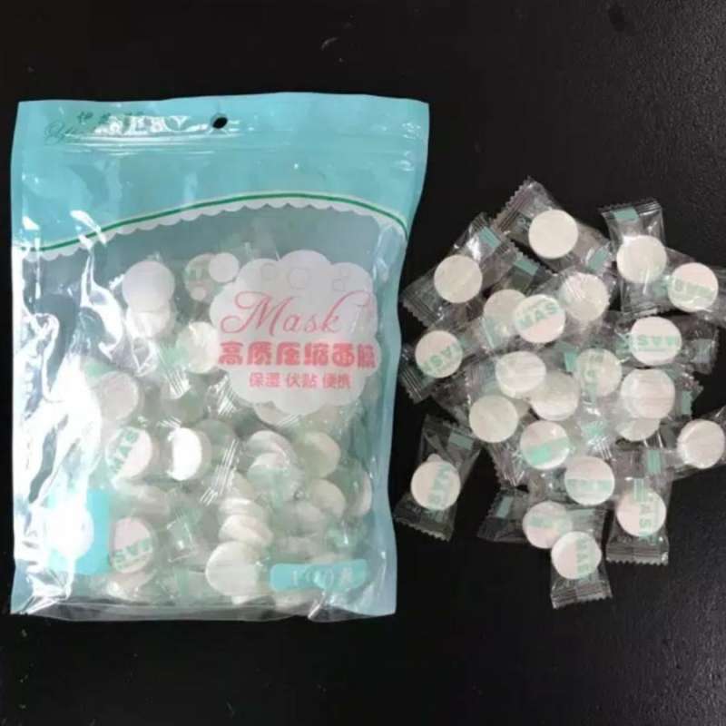 Jual Diy Sheet Mask Compressed Paper Masker Wajah Muka Tablet Kompres ...