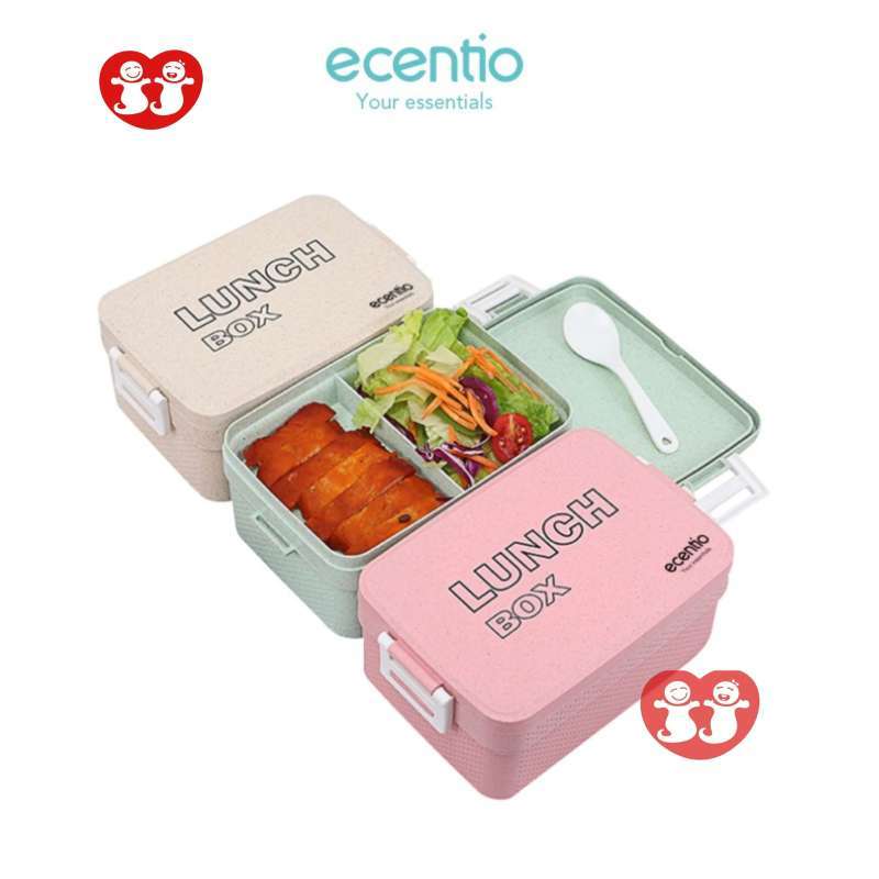 Jual Ecentio Tempat Makan Lunch Box Set Double Layer PP Wheat Jerami ... Jual Ecentio Tempat Makan Lunch Box Set Double Layer PP Wheat Jerami ...
