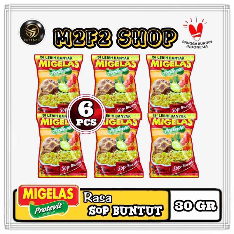 Promo Migelas Protevit Mi Seduh Kuah Rasa Sop Buntut - 30 gr (Kemasan 6 ...