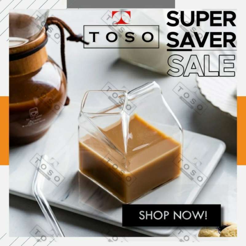 Jual Gelas Susu Kaca Unik 300Ml Milk Box Glass Botol Minuman Juice Cup ...