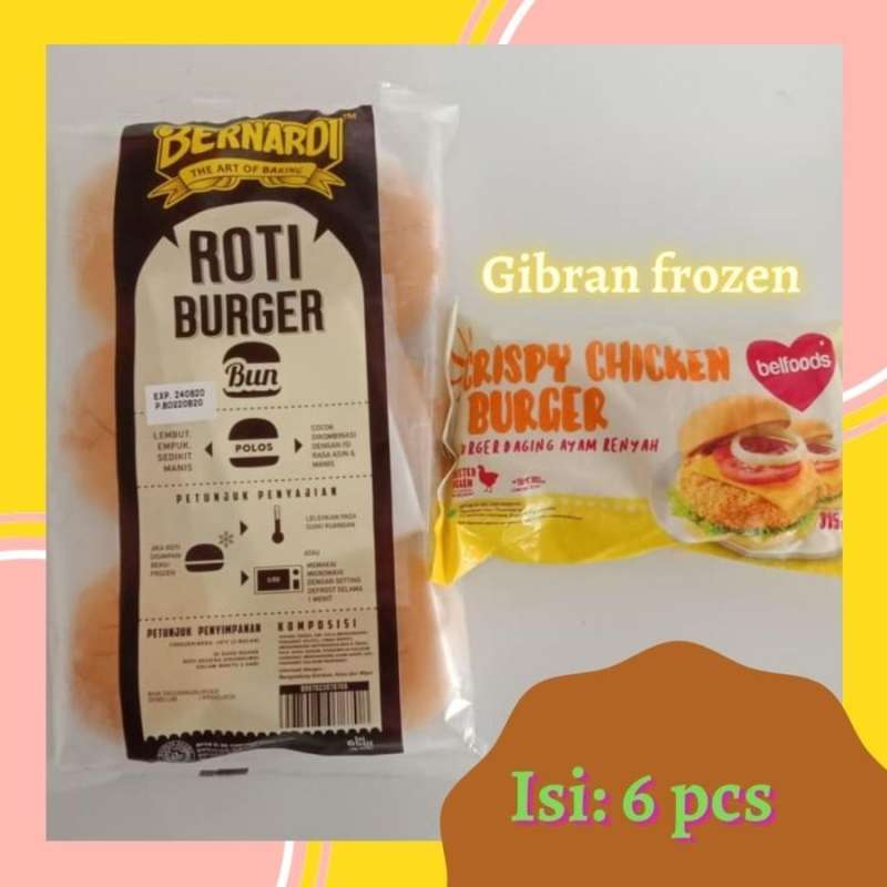 Jual Paket Roti Burger hamburger Bernardi + Crispy chicken burger ...