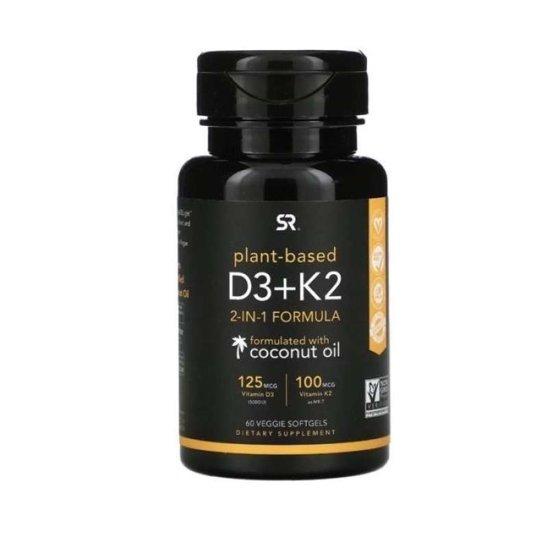 Jual Sports Research Vitamin D3 + K2 Plant Based 60 Veggie Softgels di Seller TokCau - Glodok ...