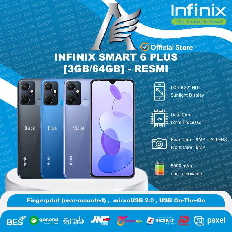 Jual Infinix Smart 6 Plus 3/64 GB Garansi Resmi di Seller ACS Official ...