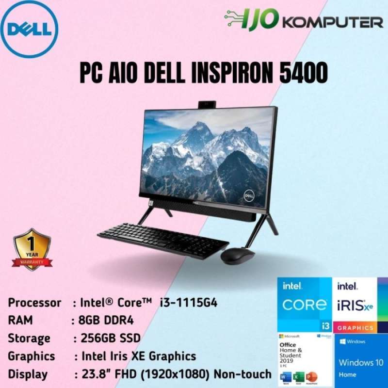 Jual DELL Inspiron AIO 5400 Core i3-1115G4 8GB 256GB SSD 23.8FHD W10HSL di Seller Cullen darrel ...