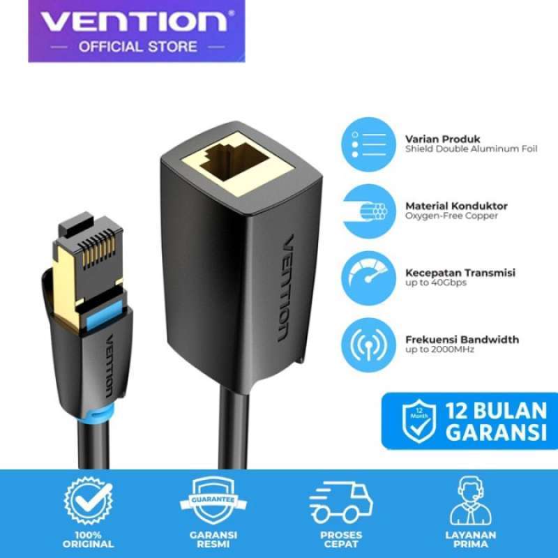 Jual Vention 5M Kabel LAN RJ45 Extension Gigabit Ethernet Cat.8 SSTP di ...