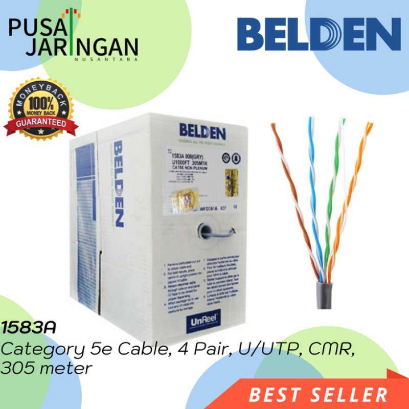 Jual BELDEN Cable UTP / Kabel UTP Cat-5E 305meter ORIGINAL (BL 1583A) - Random di Seller Cullen ...