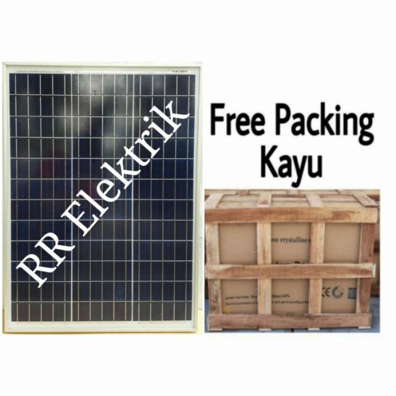 Promo Solar Panel Solar Cell Panel Surya 50Wp Polycrystalline Free ...
