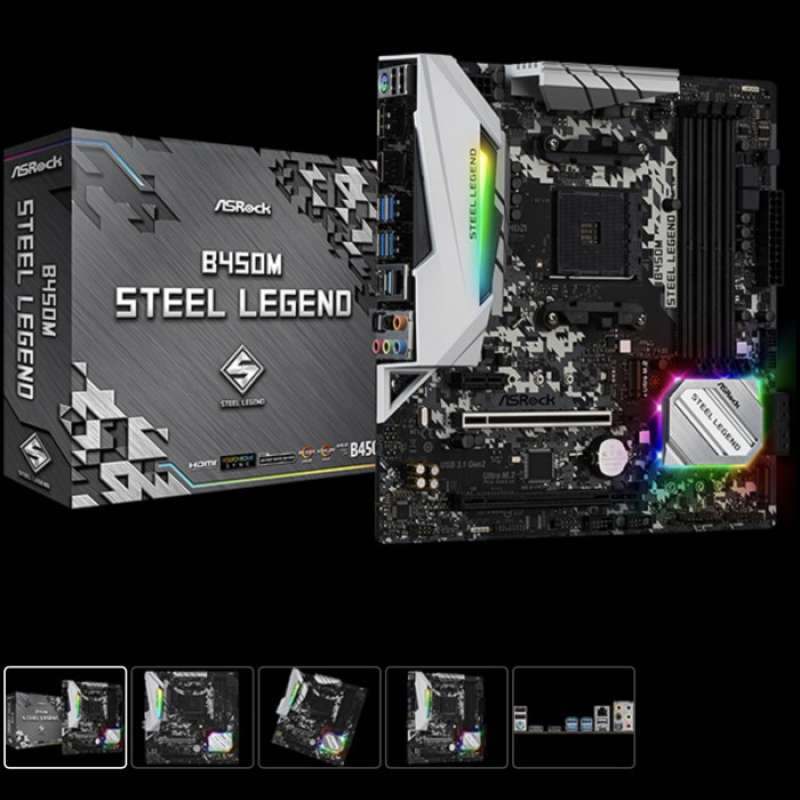 Jual Asrock B450M Steel Legend | RGB Socket AM4 For Ryzen di Seller ...