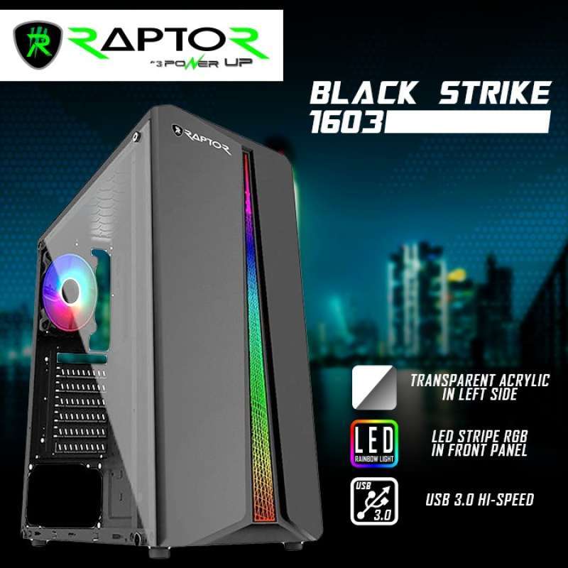 Jual Casing Gaming RAPTOR 1603 ATX / m-ATX / Mini-ITX - RGB LED di ...