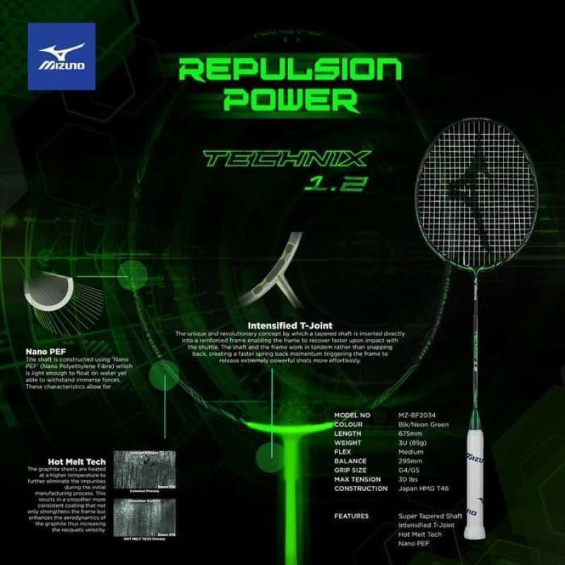 Promo Raket Badminton Mizuno Technix 1.2 Diskon 15% di Seller Tuhfah shop - Cengkareng Timur ...