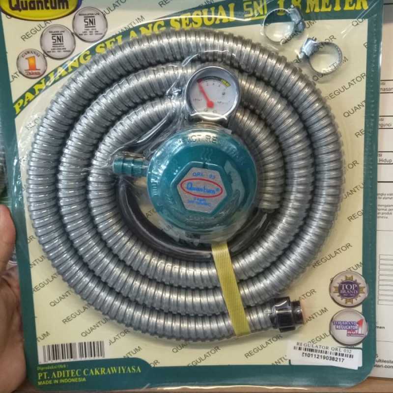 Promo Selang Gas Plus Regulator Quantum Paket Regulator Dan Selang ...