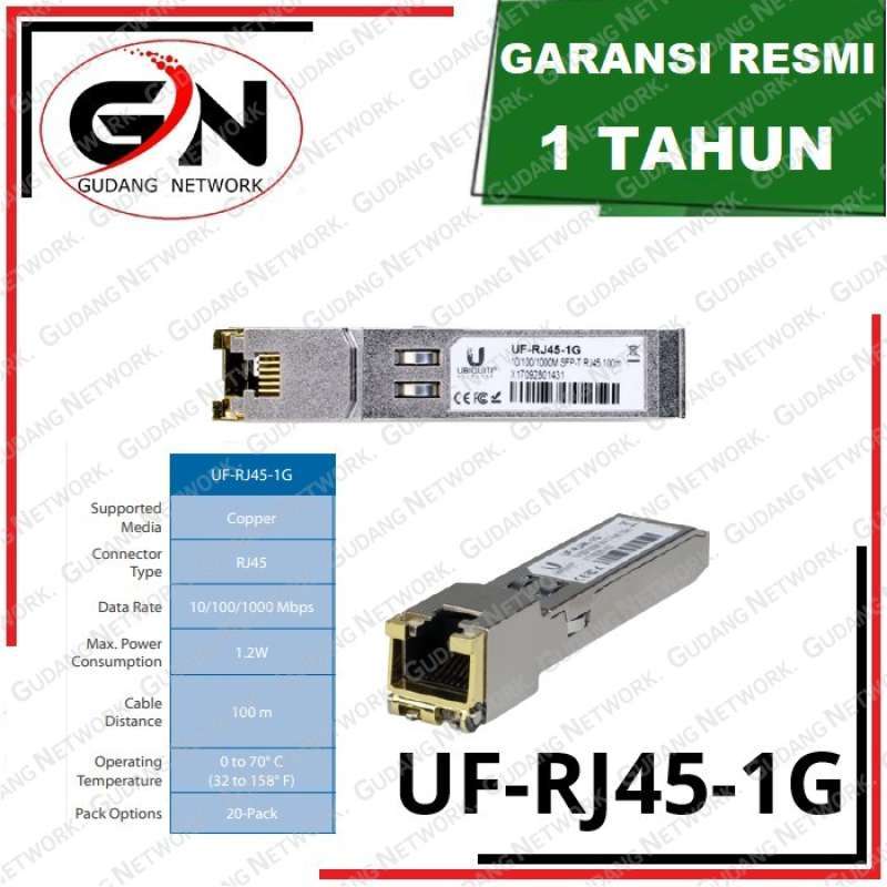Jual UBIQUITI U FIBER SFP TRANSCEIVER MODULE RJ45 UF-RJ45-1G di Seller ...