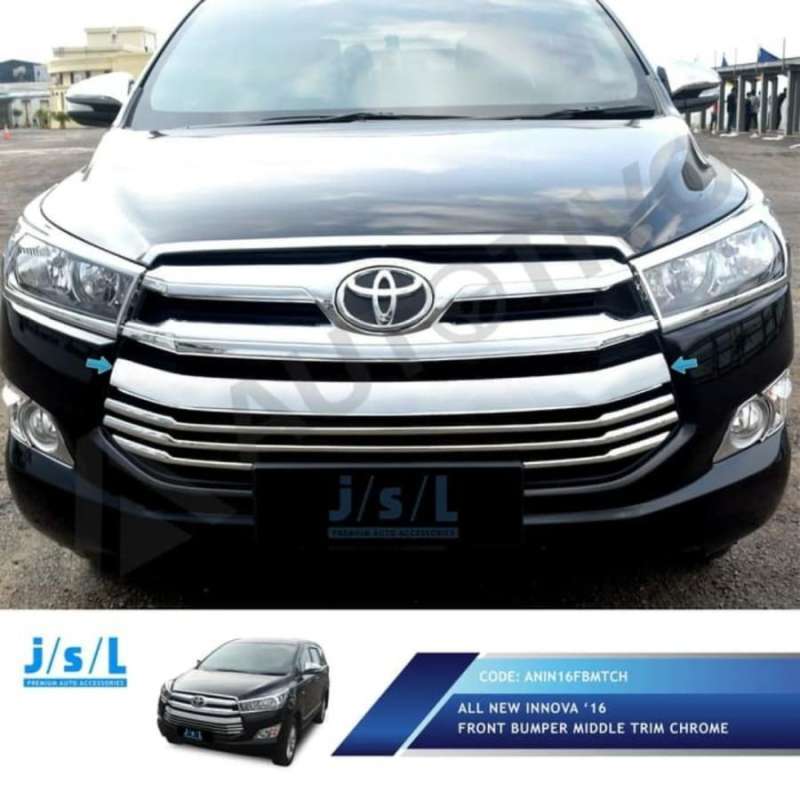 Jual All New Innova Grill Depan Krom / Front Bumper Middle Trim Chrome ...