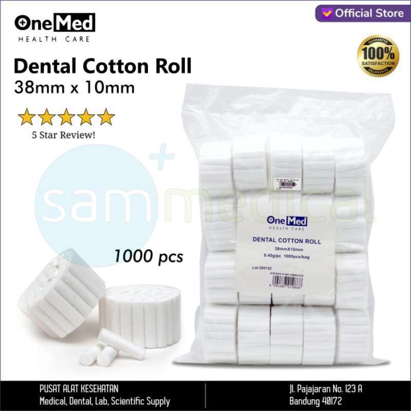 Jual OneMed Dental Cotton Roll atau Kapas Gigi isi 1000 Pcs di Seller ...