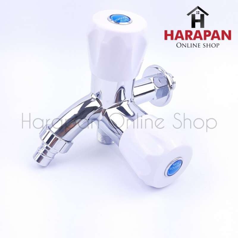 Promo Kran Cabang Plastik New Soligen Kran Shower -keran Double Soligen ...