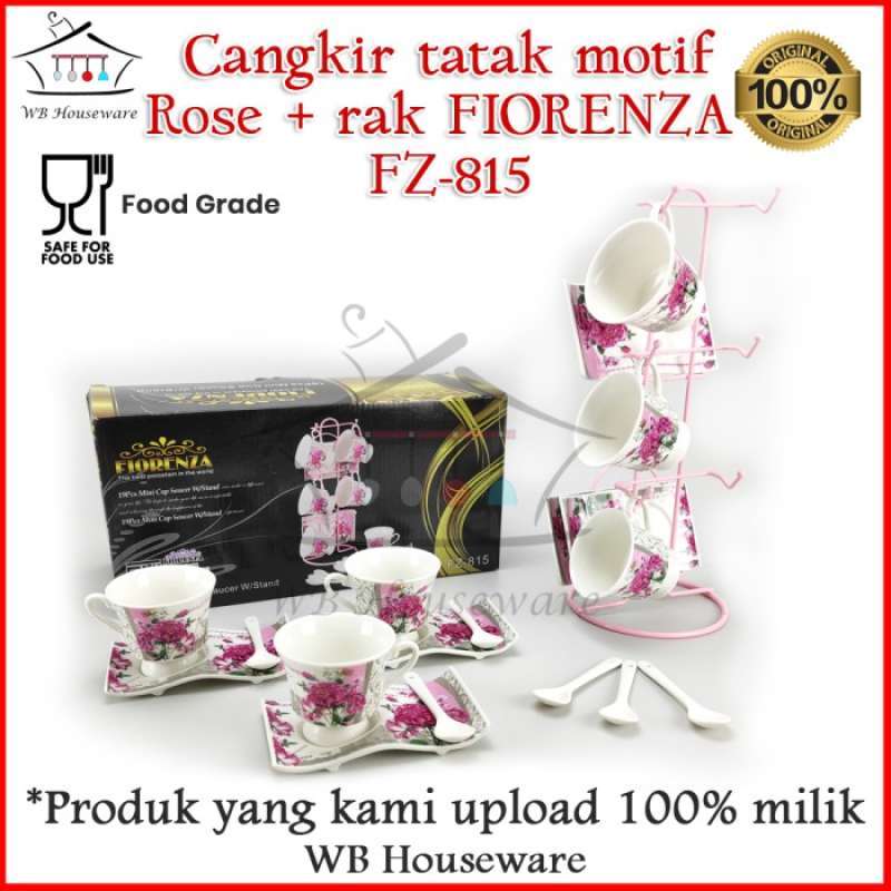 Promo tea set fiorenza motif bunga FZ-815 / cangkir gelas tatak set ... Promo tea set fiorenza motif bunga FZ-815 / cangkir gelas tatak set ...