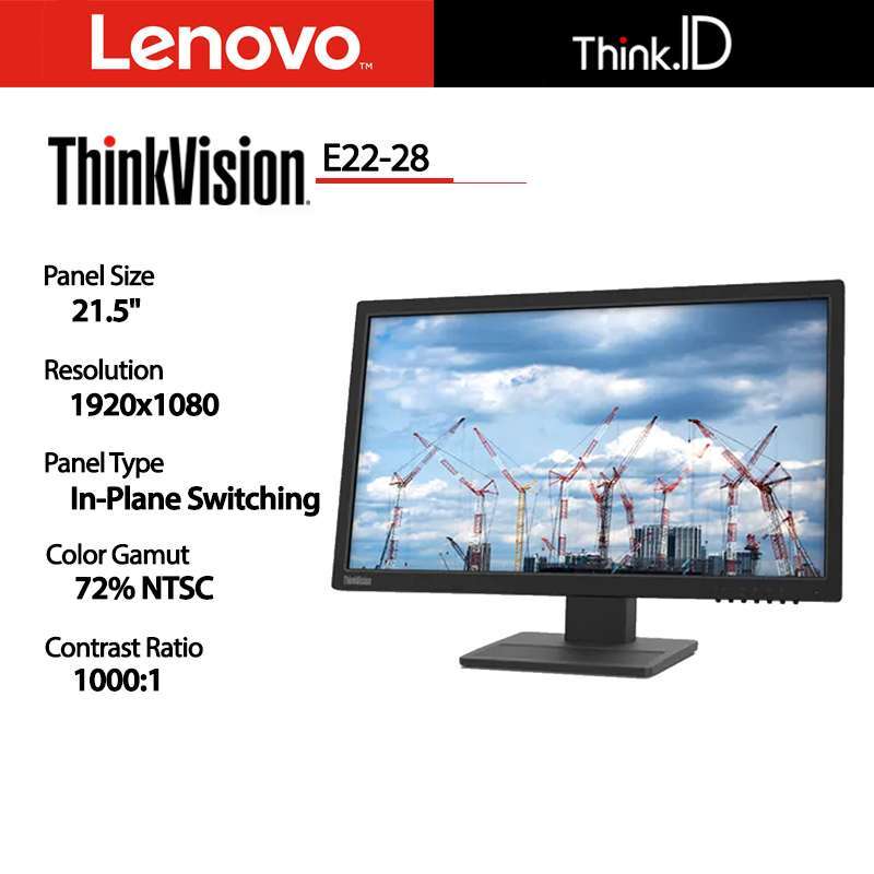 Promo LCD Monitor Lenovo ThinkVision E22-28 21.5IPS 1920x1080 FHD 72% ...