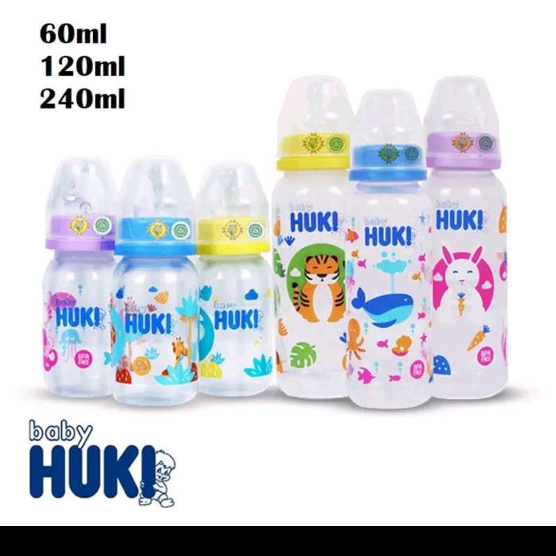 Jual Huki Baby Ci0328 Botol Huki Pp Sp Round 120ml Huki.240ml(3pcs) Biru.kuning.ungu Di Seller ...
